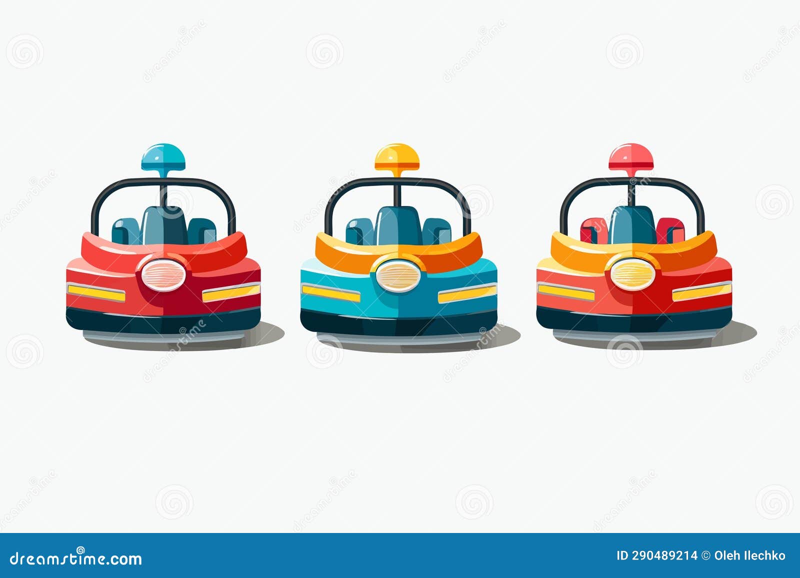 Bumper Cars Vector Flat Minimalistic Isolated Illustration Stock Vector ...