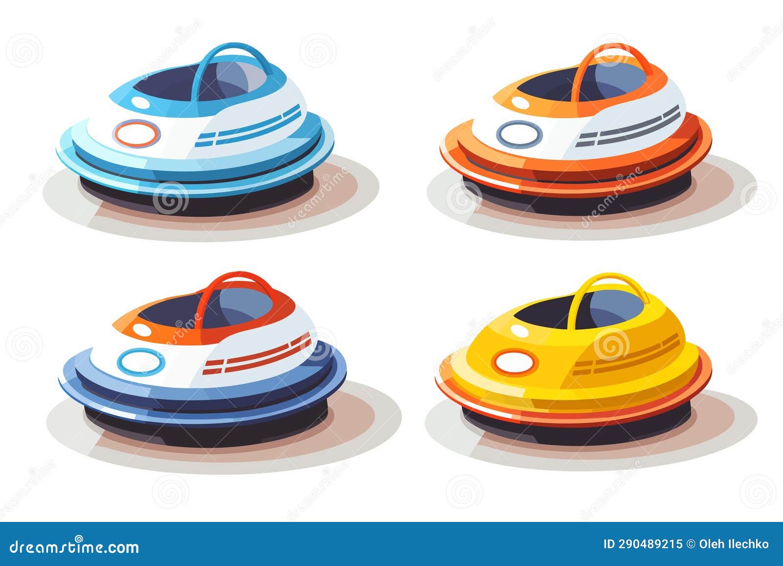 Bumper Cars Vector Flat Minimalistic Isolated Illustration Stock Vector ...