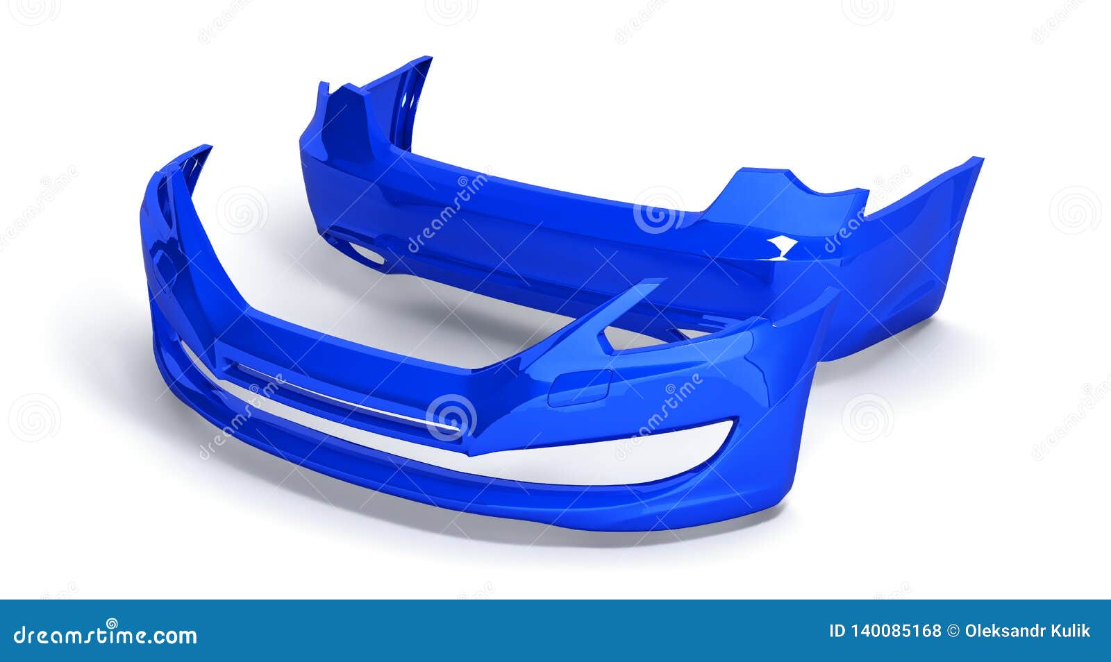 Bumpers of the Car on a White Background 3d Stock Illustration ...