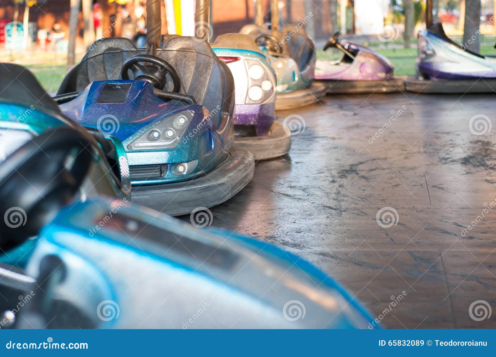 Bumping cars stock image. Image of park, enjoyment, horses - 65832089