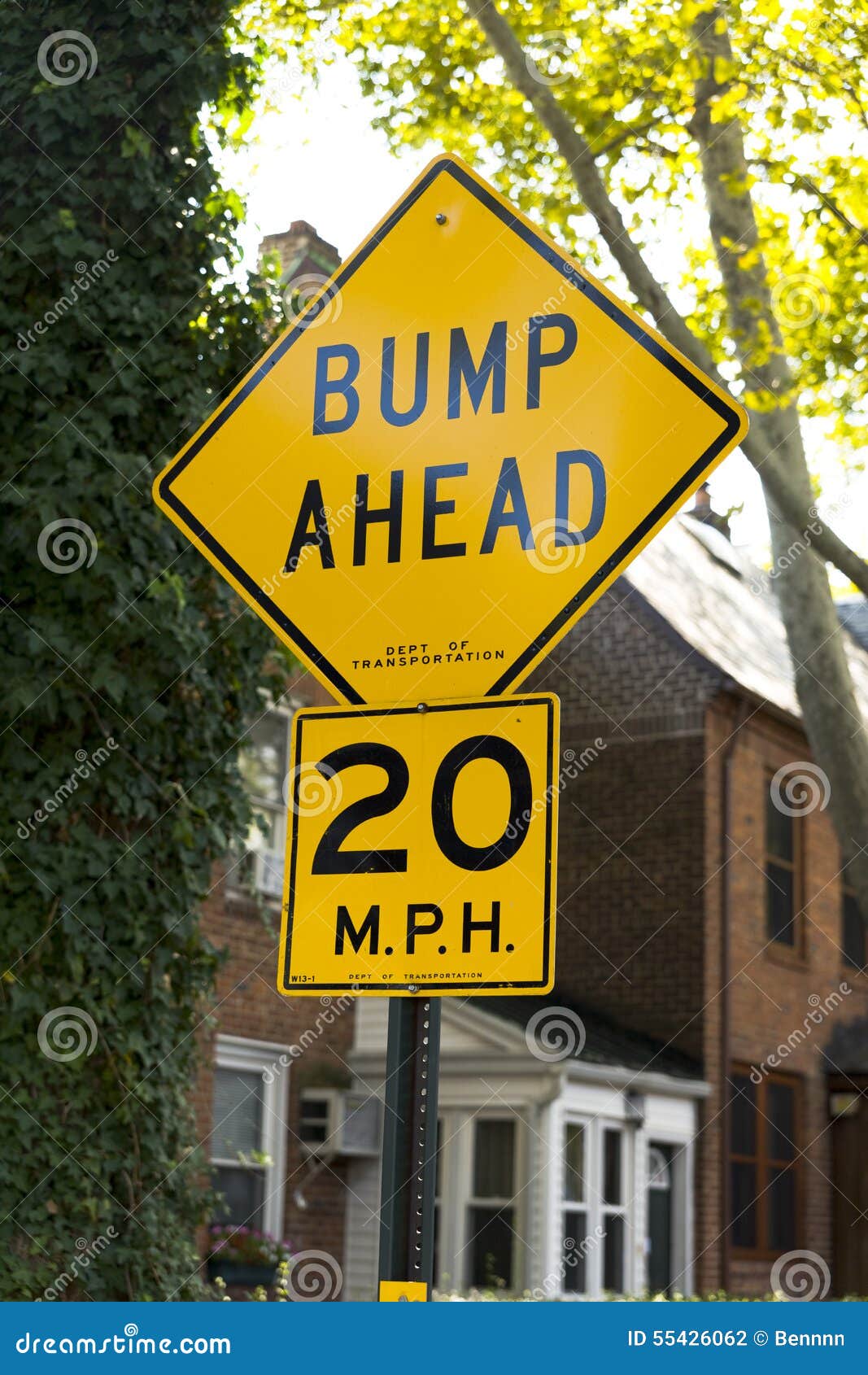 Bumps Ahead Road Sign Stock Photo | CartoonDealer.com #55426062