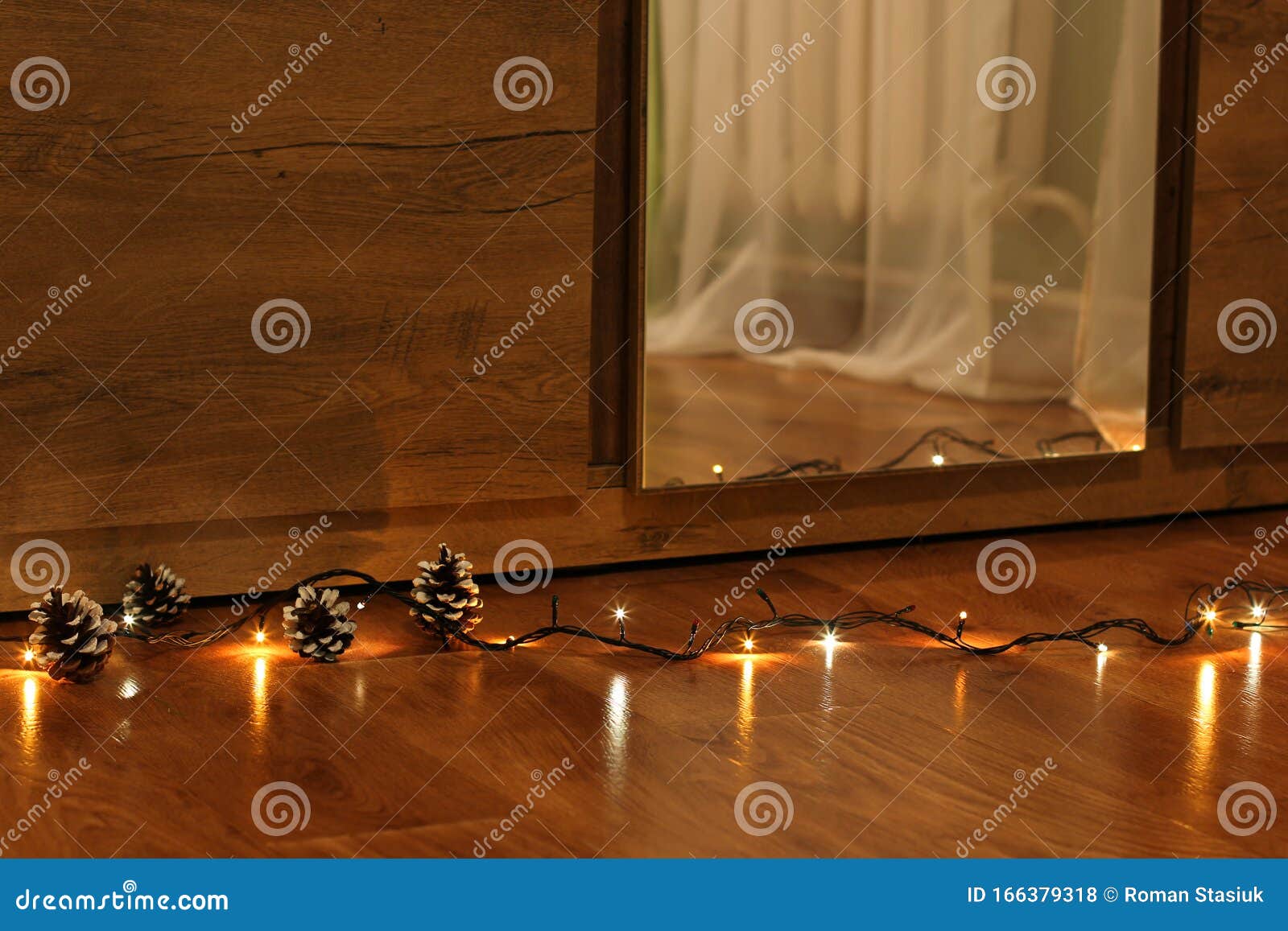 Bumps and New Years Lights on the Floor Stock Photo - Image of merry ...