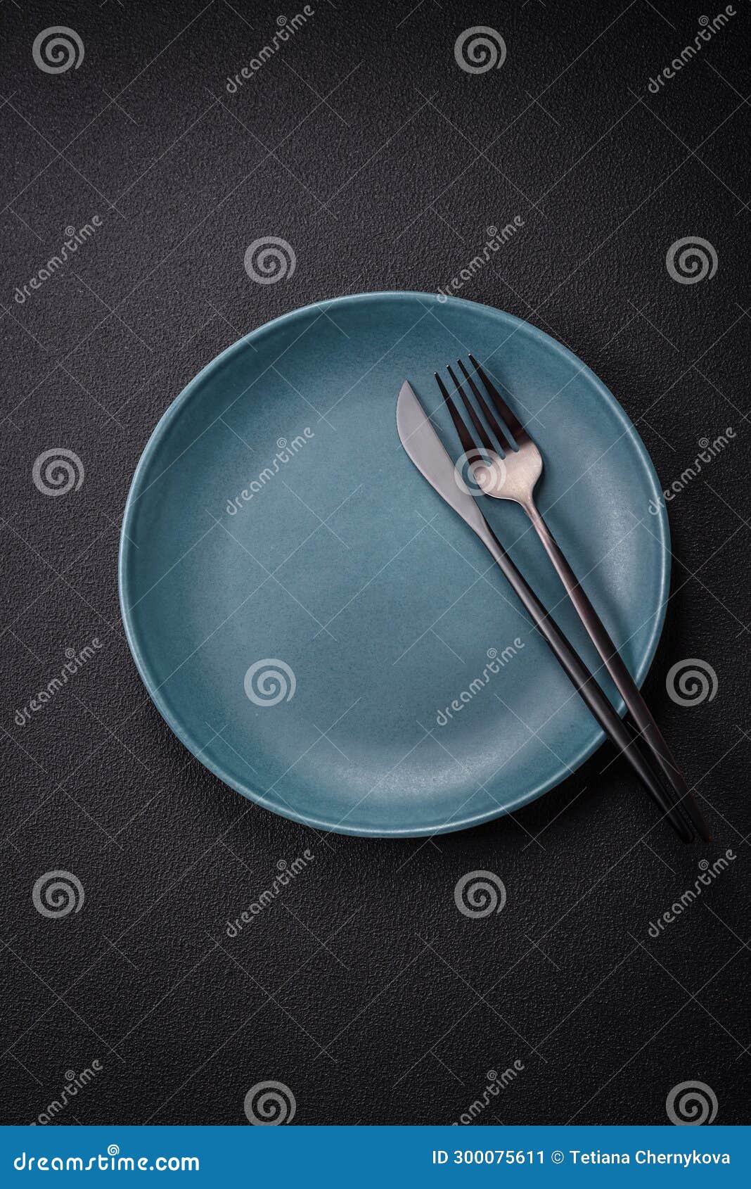 Bumpy Empty Ceramic Plate on a Textured Concrete Background Stock Image ...
