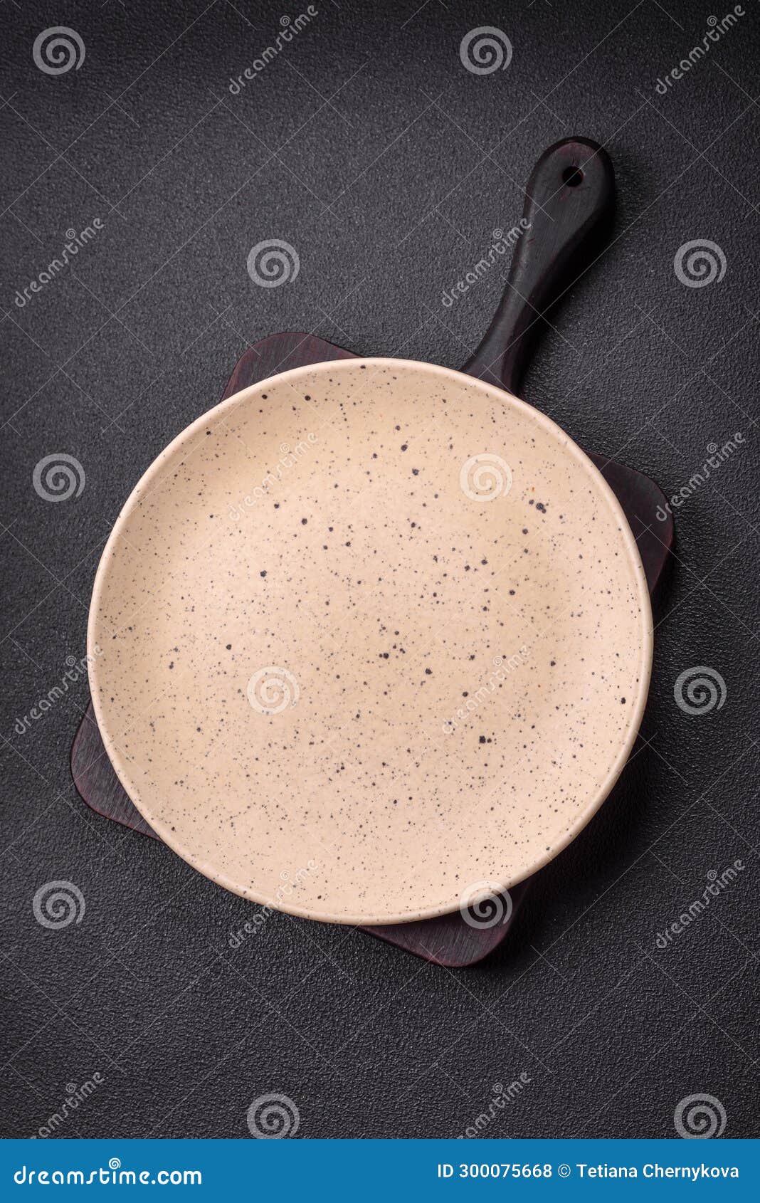 Bumpy Empty Ceramic Plate on a Textured Concrete Background Stock Photo ...