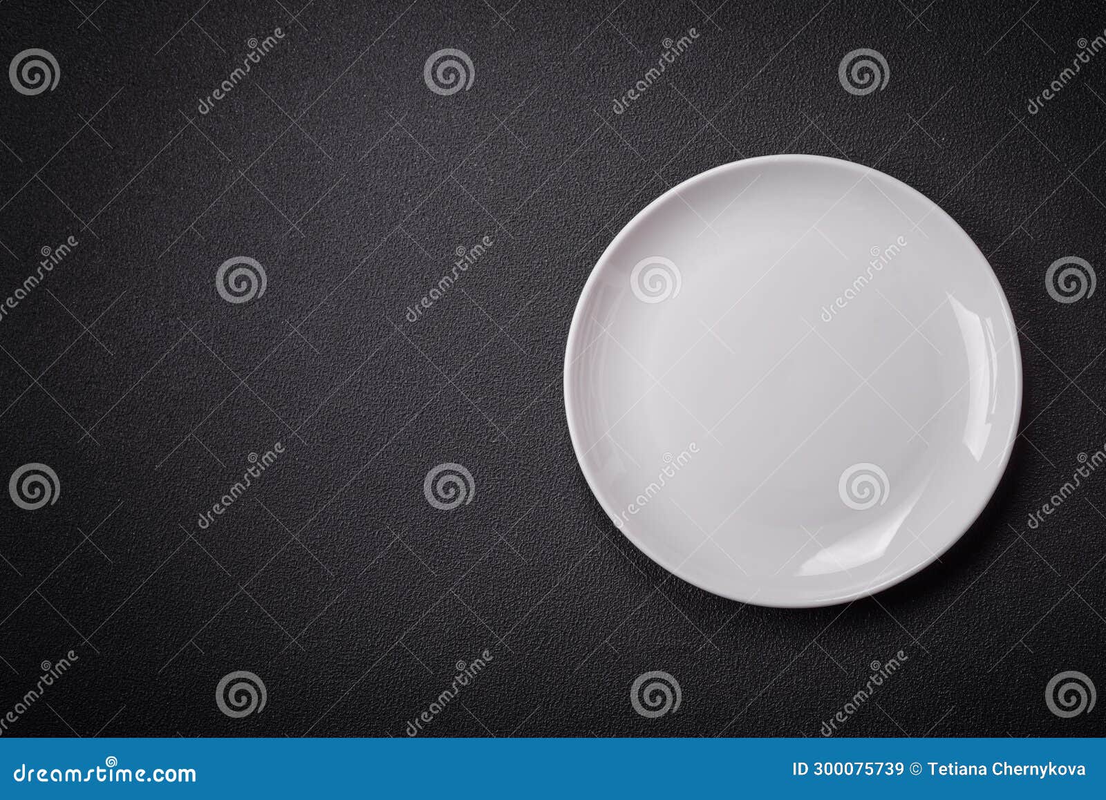 Bumpy Empty Ceramic Plate on a Textured Concrete Background Stock Image ...