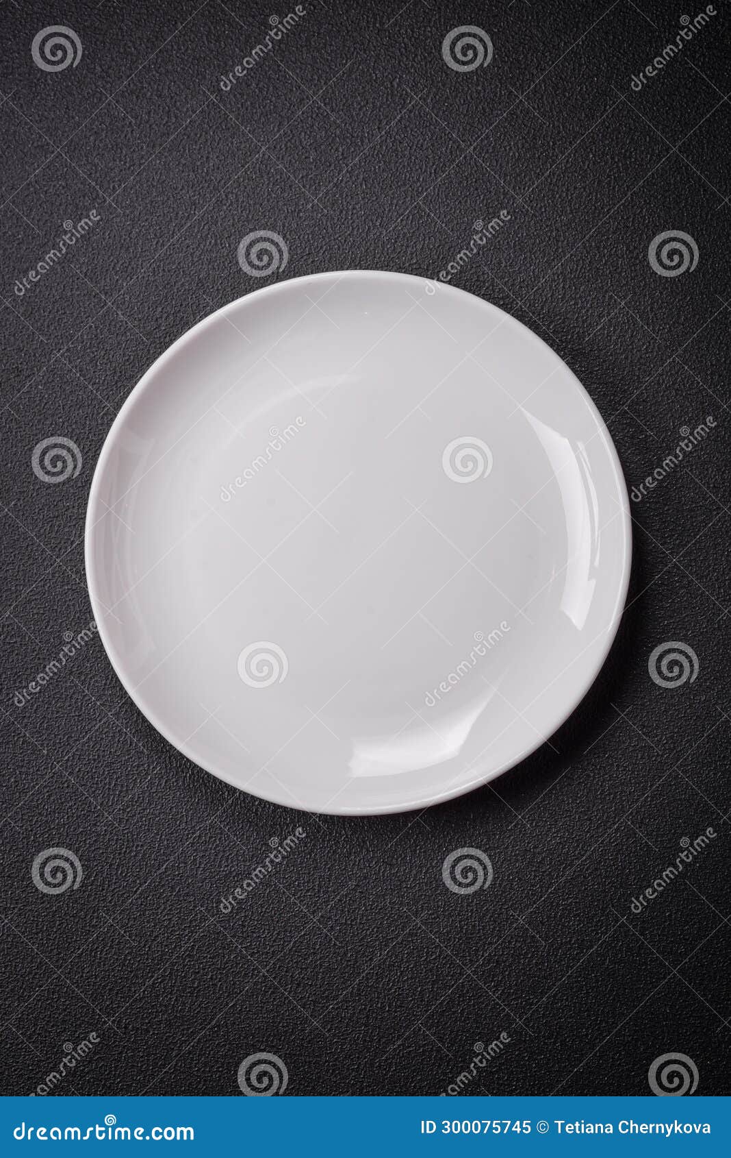 Bumpy Empty Ceramic Plate on a Textured Concrete Background Stock Image ...