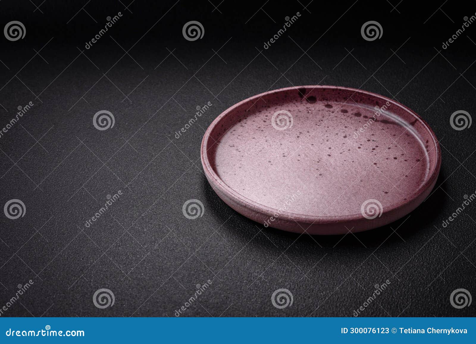 Bumpy Empty Ceramic Plate on a Textured Concrete Background Stock Image ...