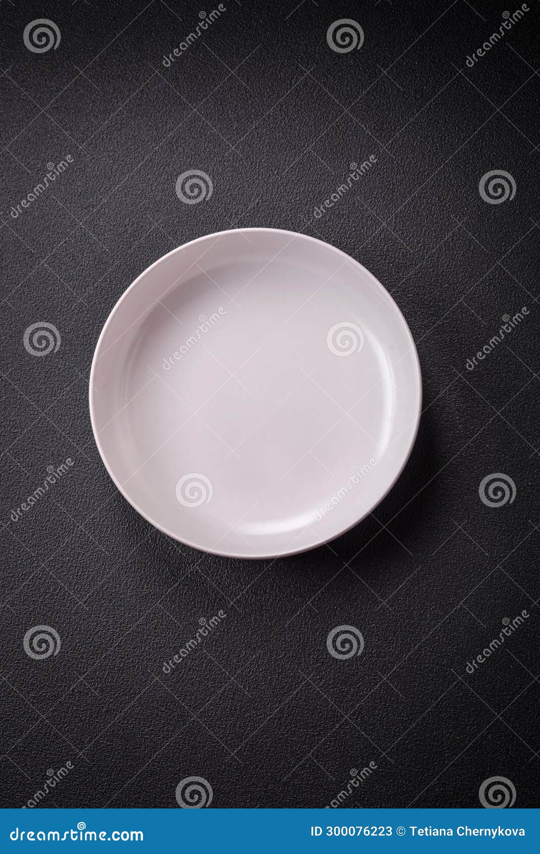 Bumpy Empty Ceramic Plate on a Textured Concrete Background Stock Image ...