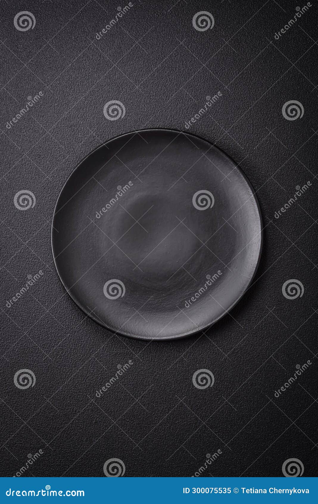 Bumpy Empty Ceramic Plate on a Textured Concrete Background Stock Image ...