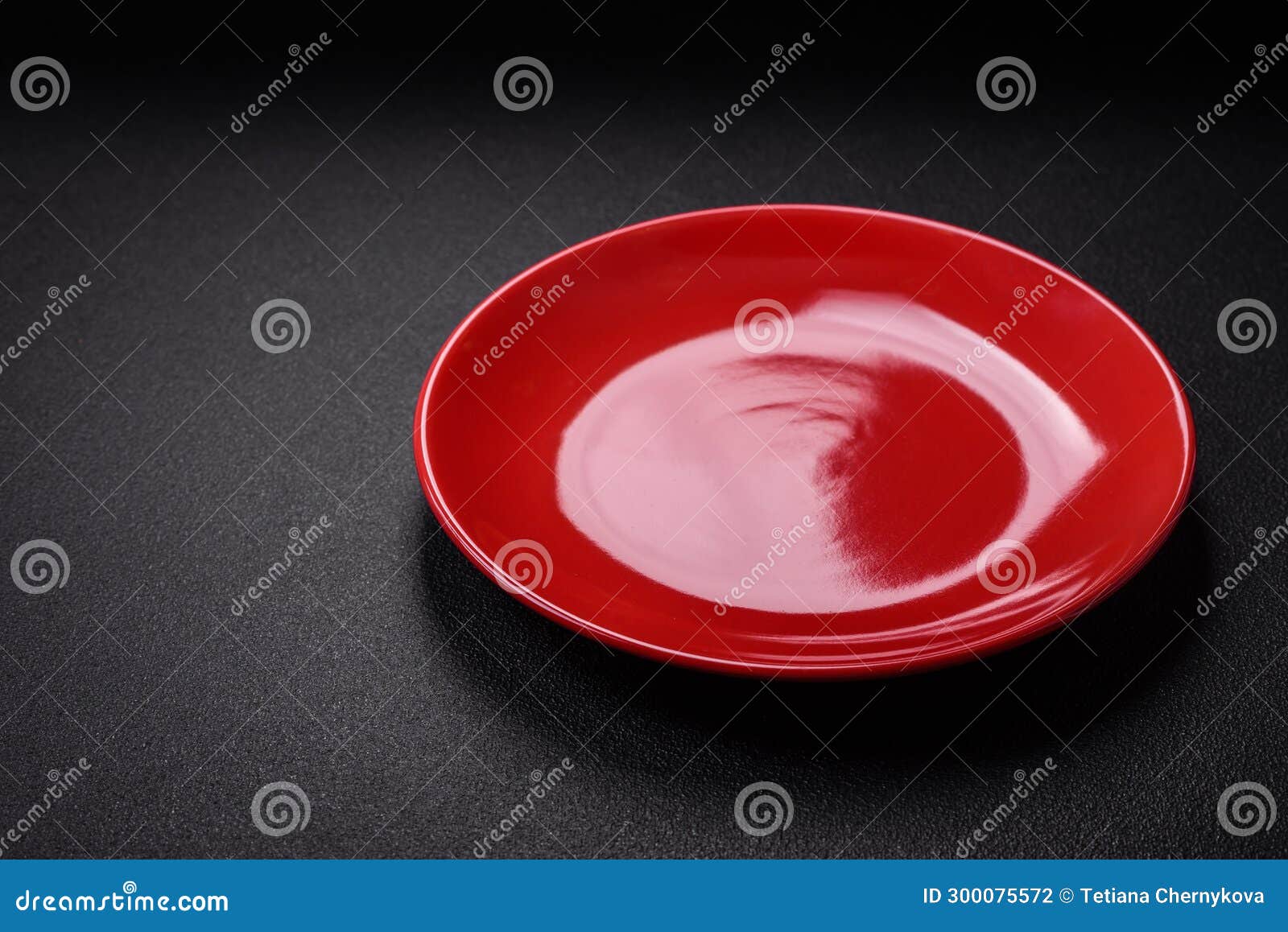 Bumpy Empty Ceramic Plate on a Textured Concrete Background Stock Photo ...
