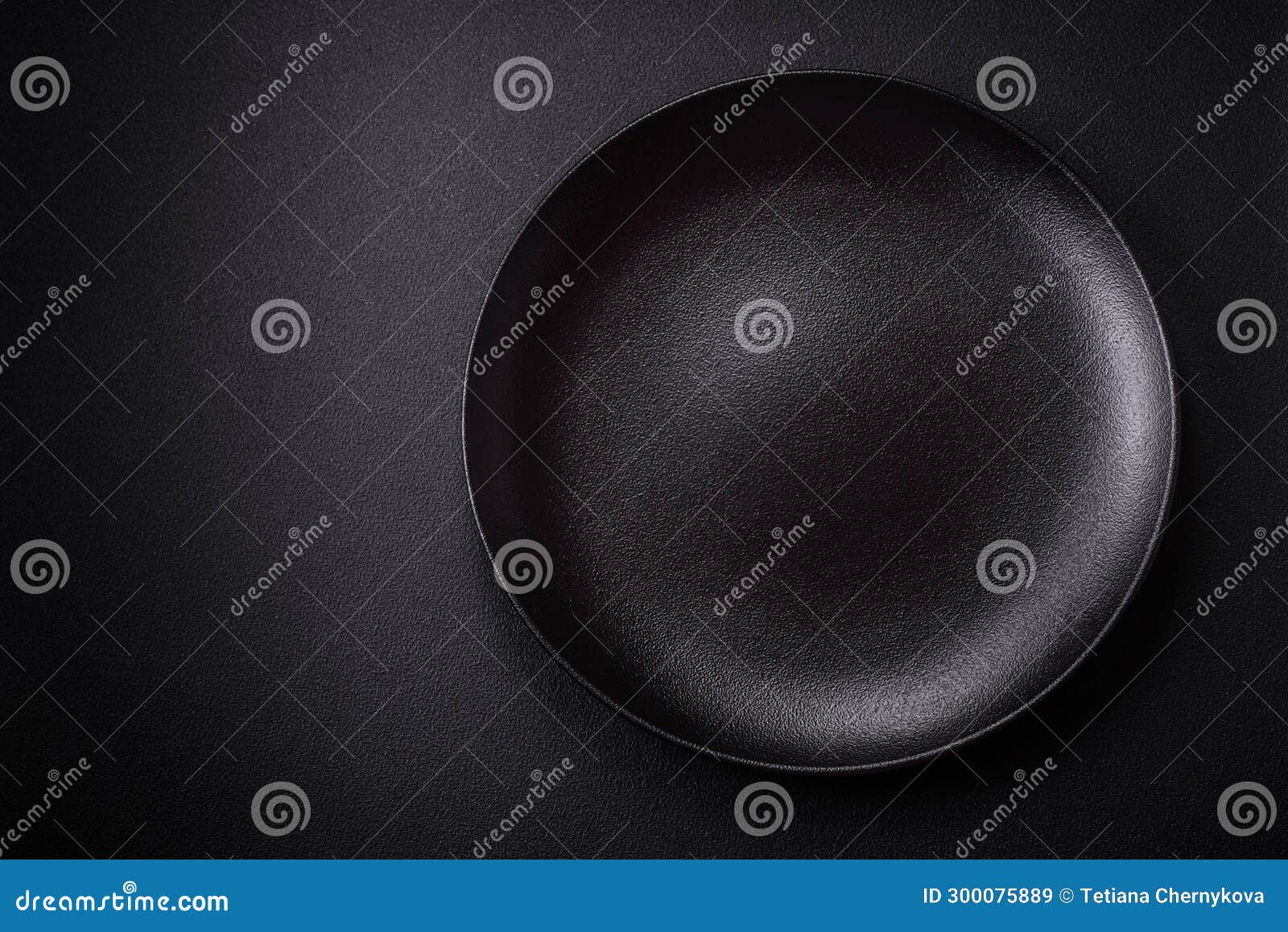 Bumpy Empty Ceramic Plate on a Textured Concrete Background Stock Image ...