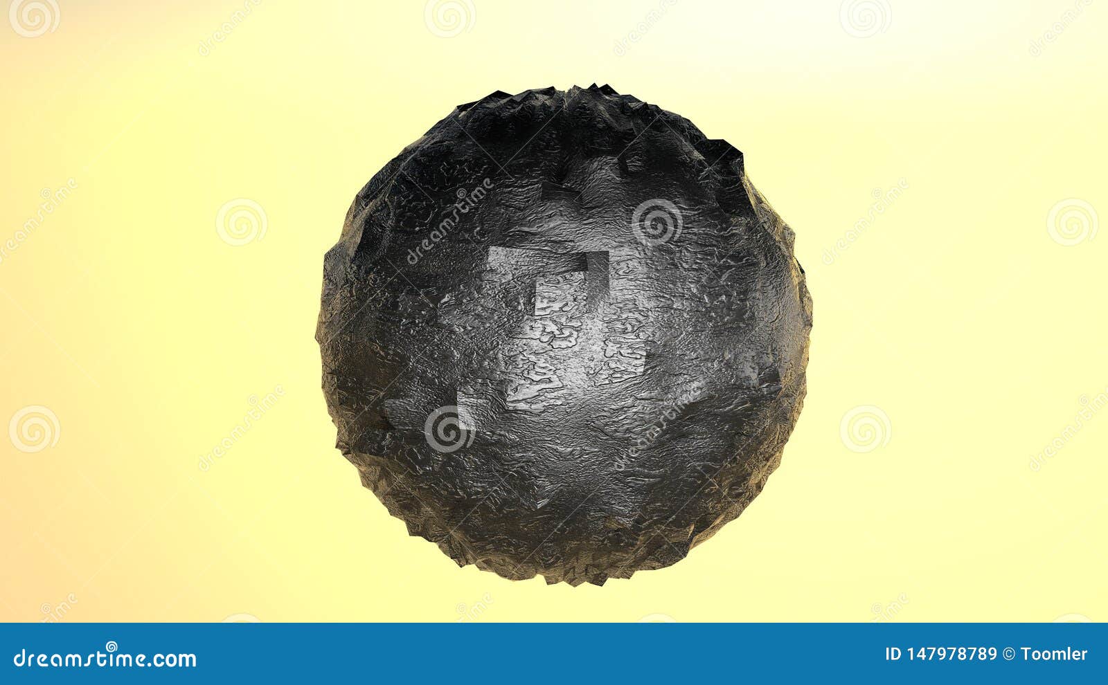 Bumpy Model of the Sphere. 3D Rendering Stock Illustration ...