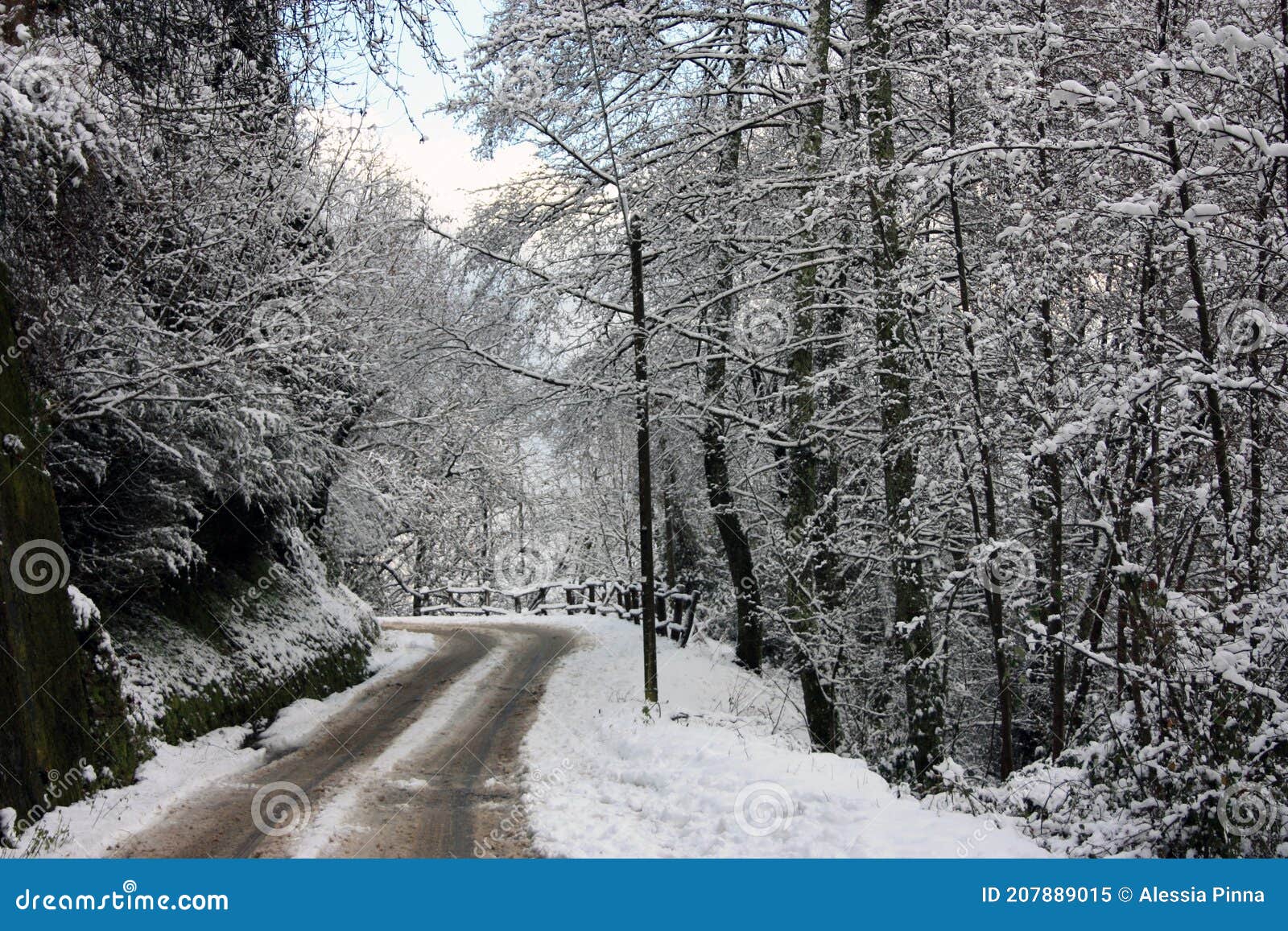 Bumpy and Poorly Paved Road Trail on Mountain Winter Snow White Dirt ...