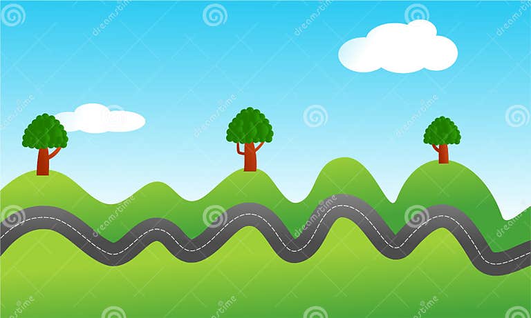 Bumpy road stock vector. Illustration of clip, rural, journey - 4843316