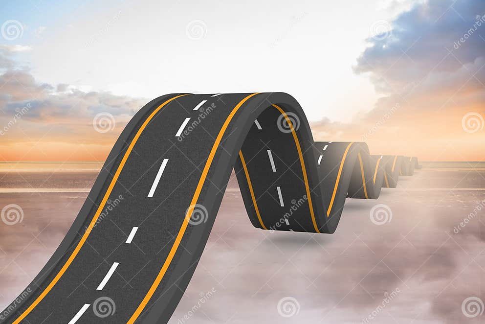 Bumpy road backdrop stock illustration. Illustration of people - 37378060