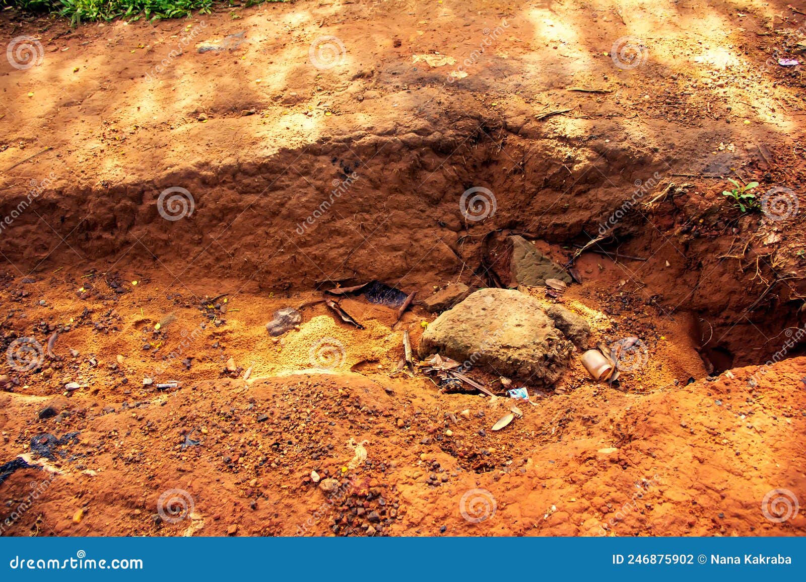 Bumpy Road Heavily Eroded Hill Road Stock Photo - Image of textured ...