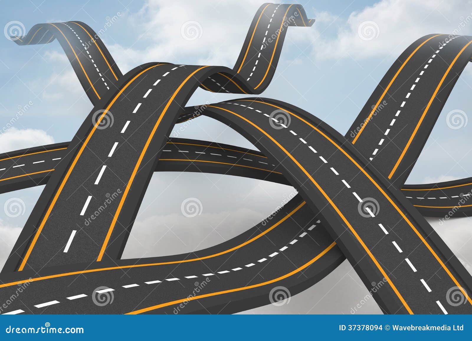 Bumpy Roads Crossing Backdrop Stock Illustration - Illustration of ...