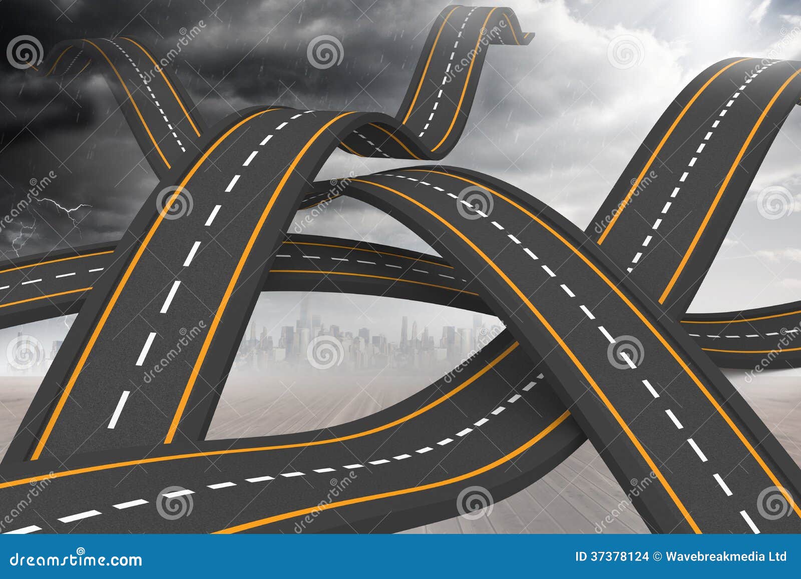 Bumpy Roads Crossing Backdrop Stock Illustration - Illustration of ...