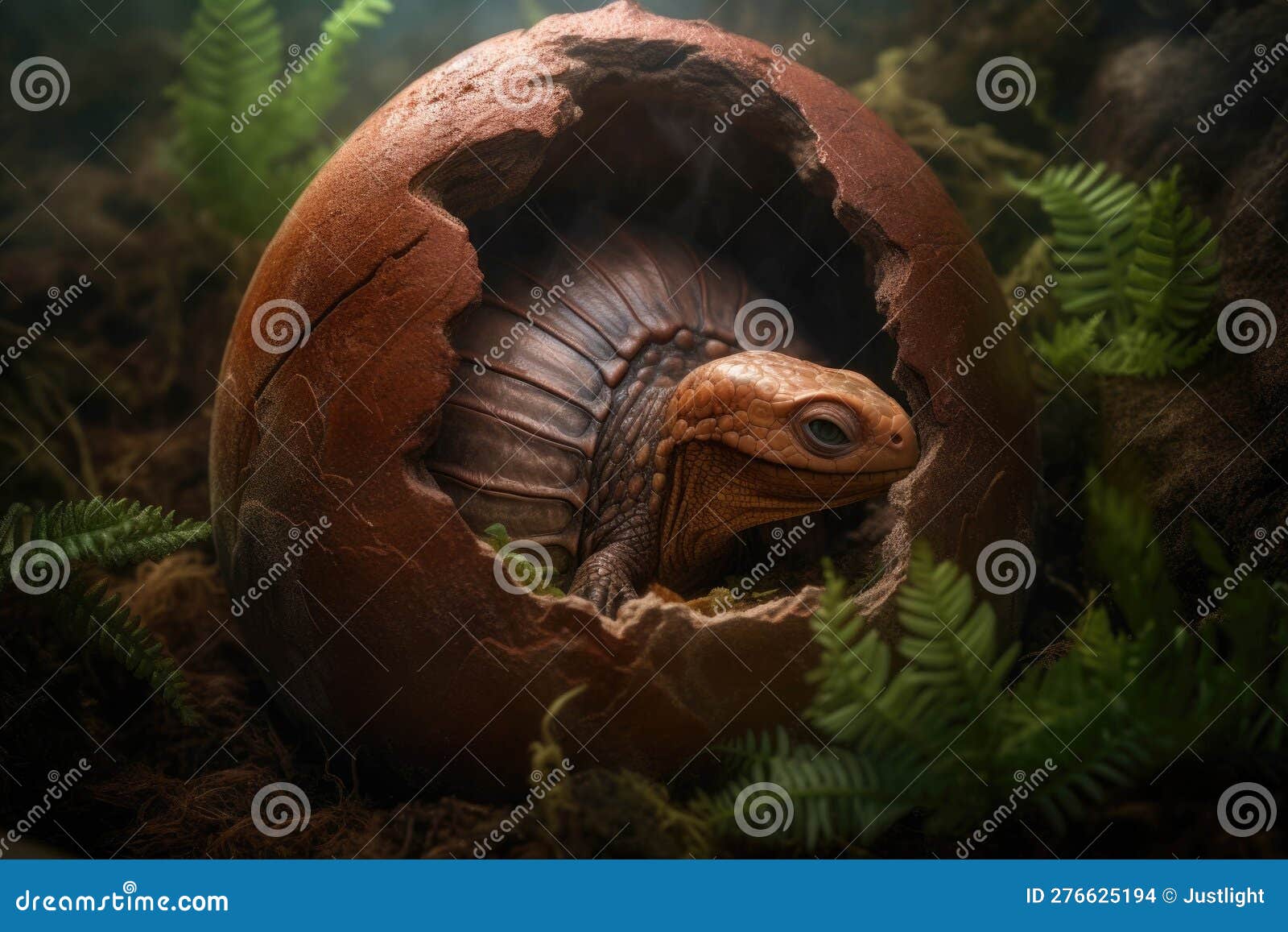 The Bumpy Shell of a Jurassicera Egg Hidden Deep within the Earth. AI ...