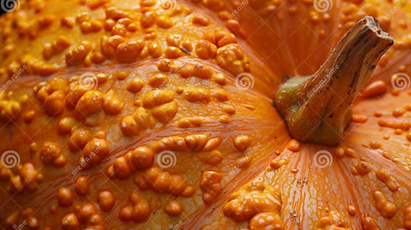 The Bumpy Texture of this Pumpkin is Interrupted by Deep Grooves and ...