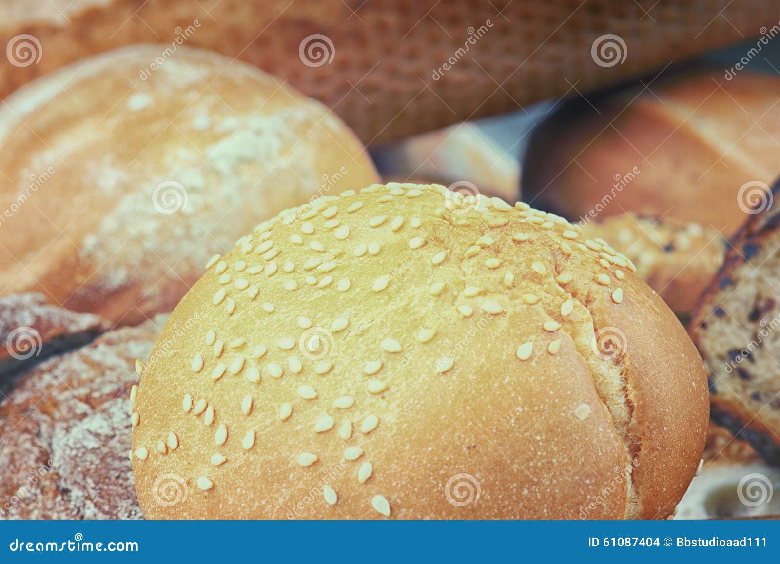 Bun and bakery products stock photo. Image of health - 61087404