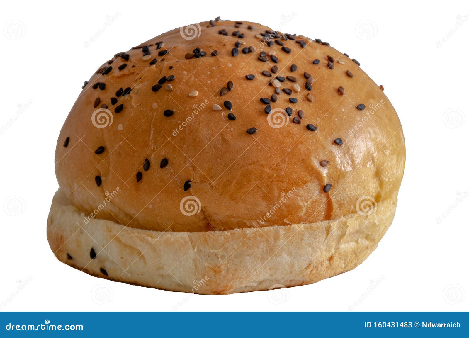 Fresh Bun Bread with Sesame Stock Image - Image of hamburguer ...