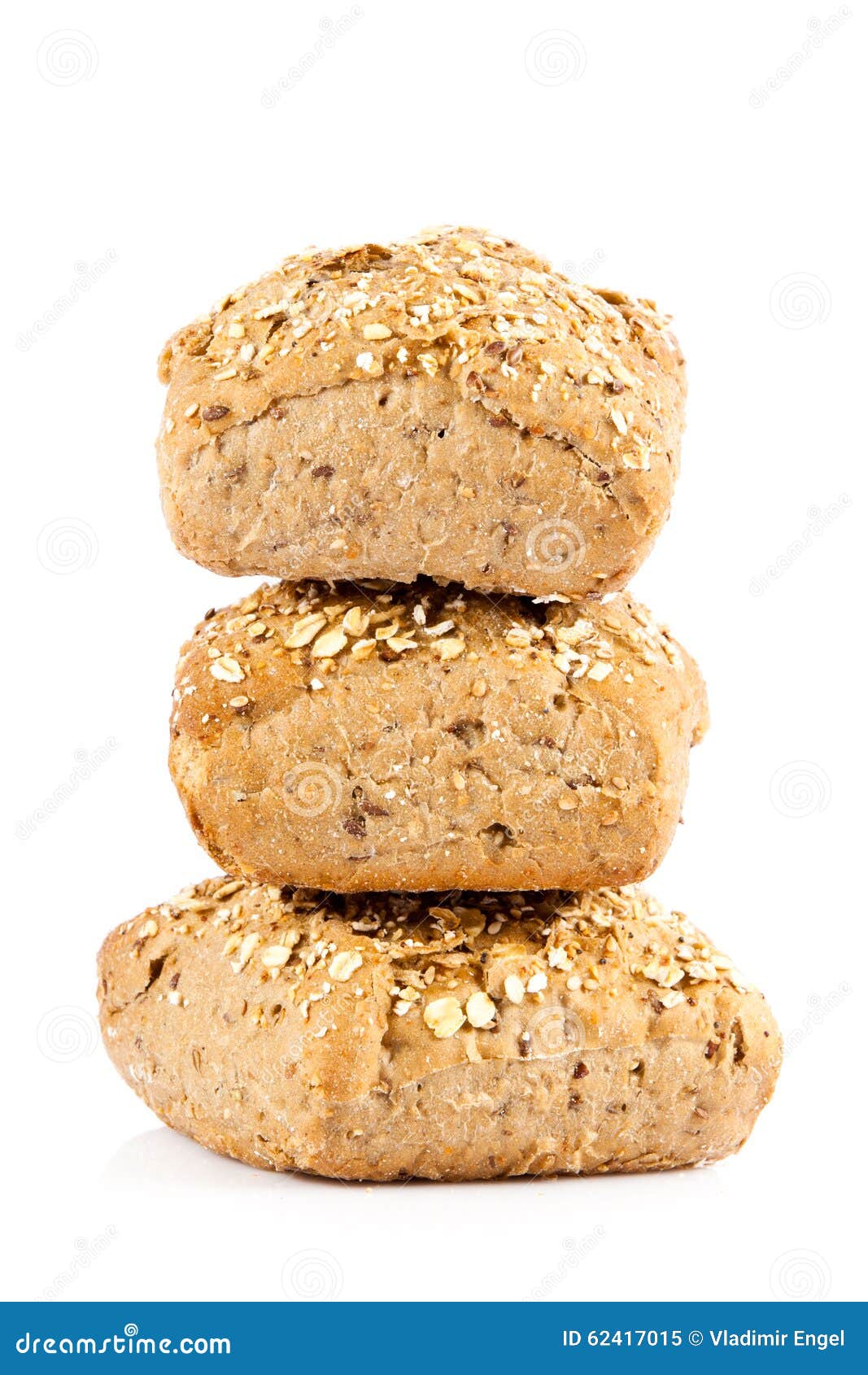 Bun Bread Isolated on White Background Roll Bakery Product Stock Image ...