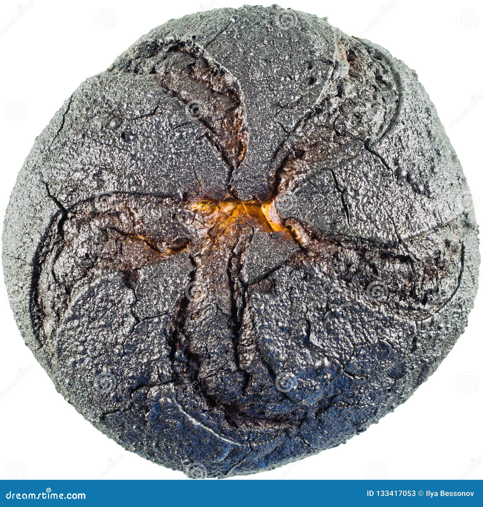 Bun Burnt with a Black Crust. Charred Bread. Wallpaper Stock Image ...