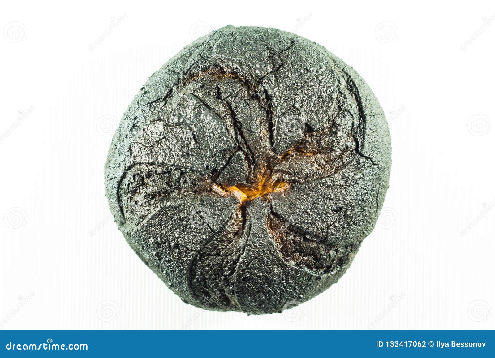 Bun Burnt with a Black Crust. Charred Bread. Wallpaper Stock Photo ...
