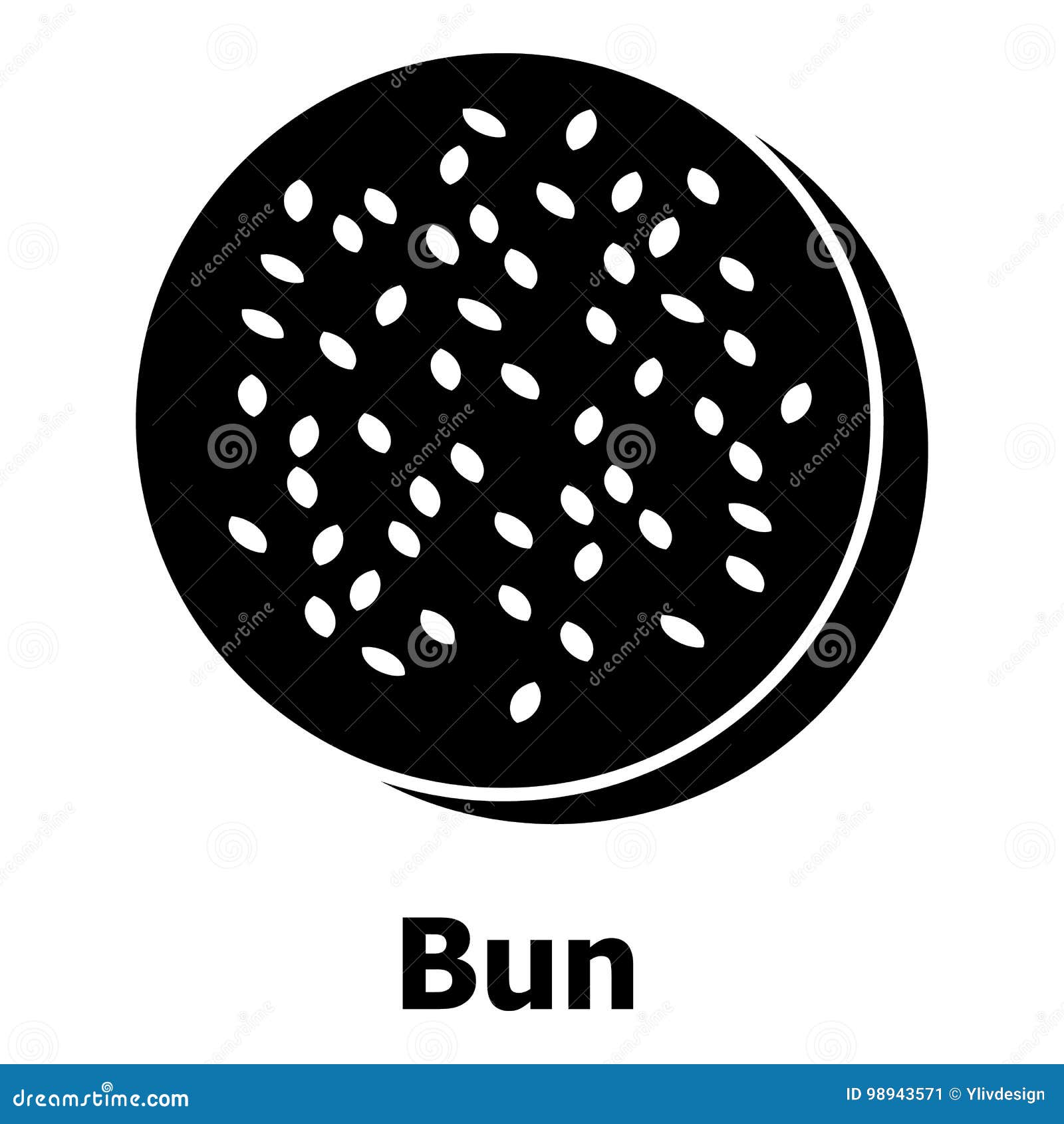 Bun Icon, Simple Black Style Stock Vector - Illustration of object ...