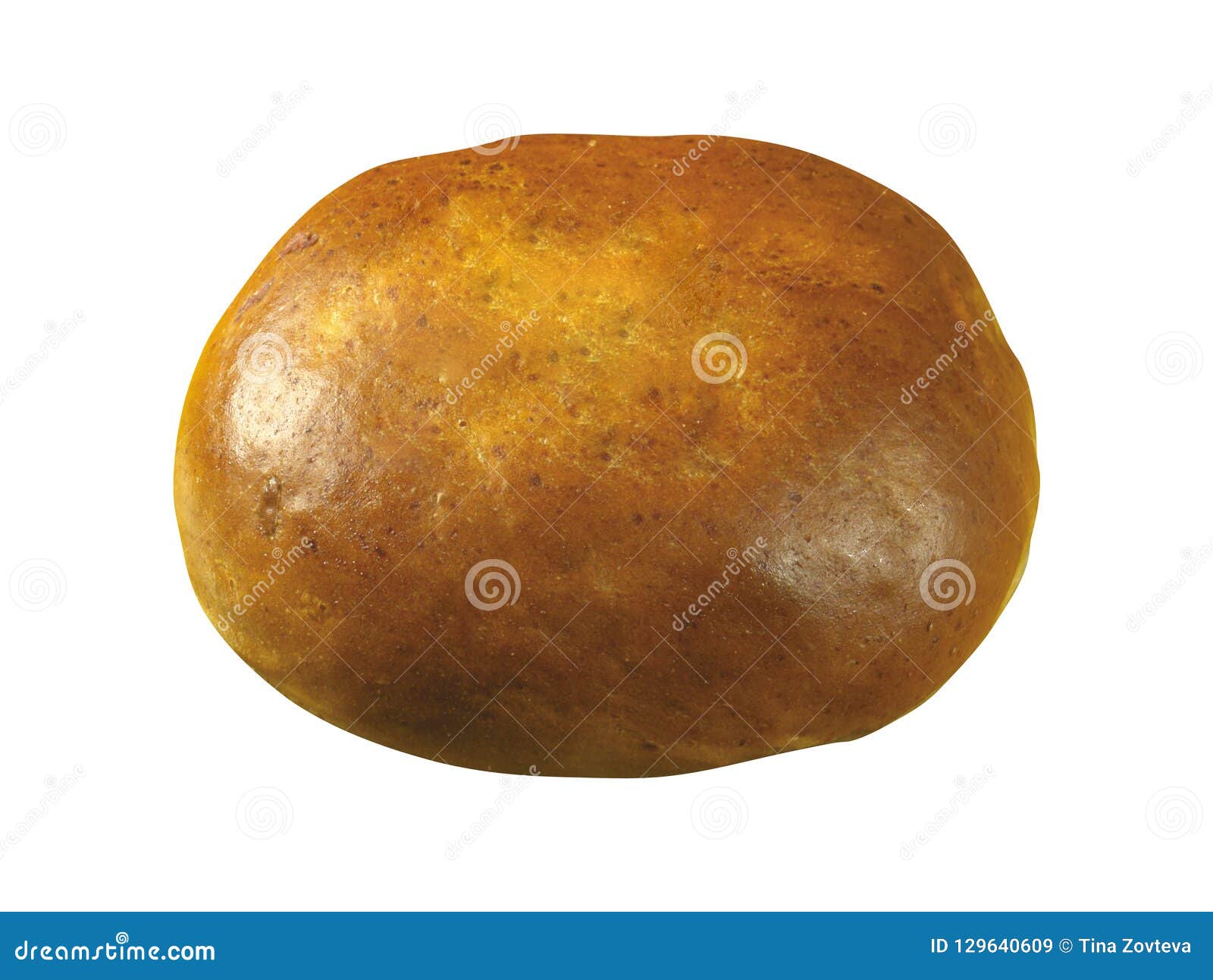 Bun isolated on white stock image. Image of healthy - 129640609