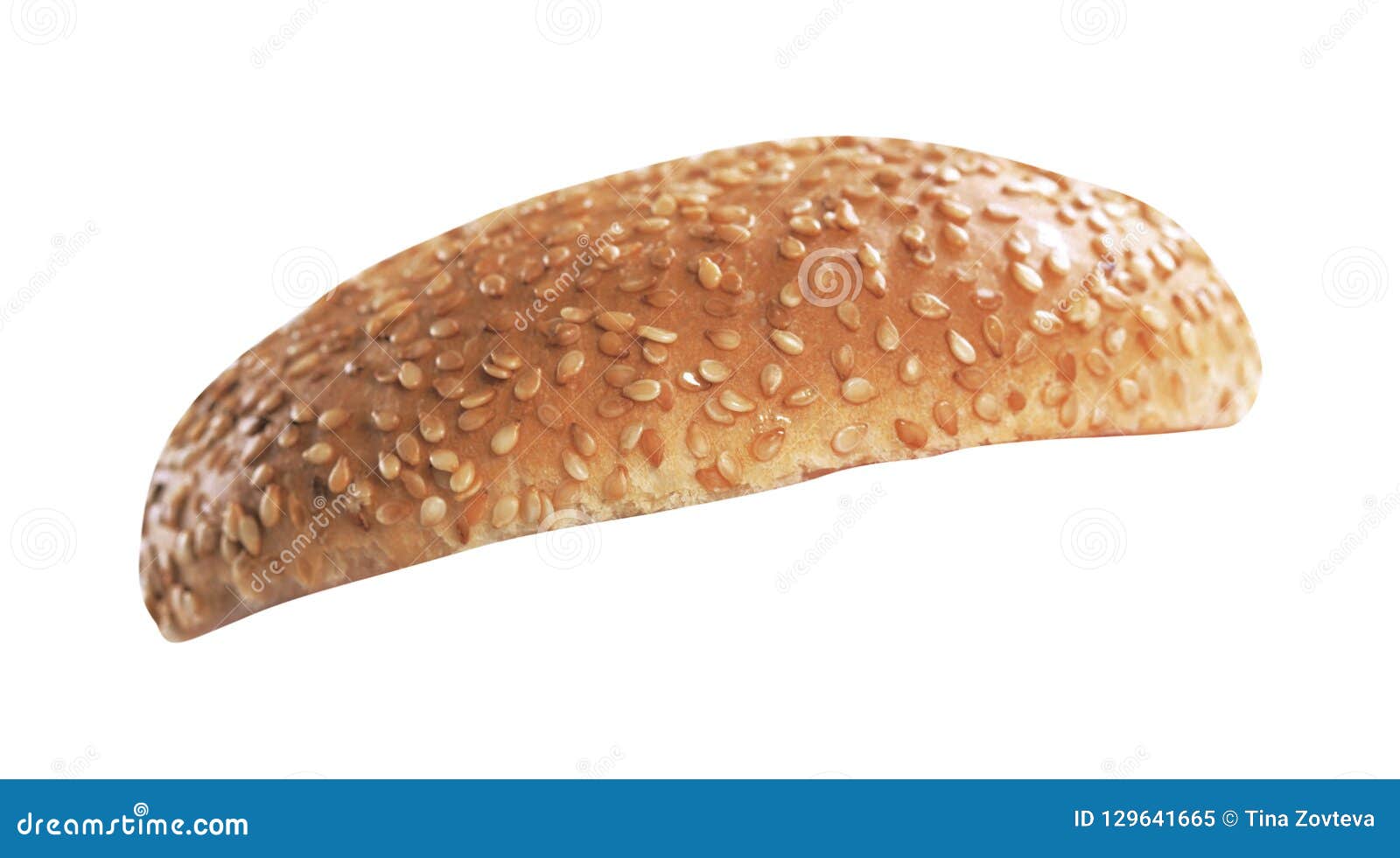 Bun Isolated on White Background Stock Image - Image of bread, food ...