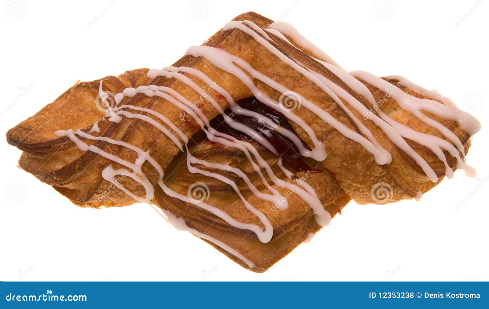 Bun with jam and cream stock photo. Image of food, cream - 12353238