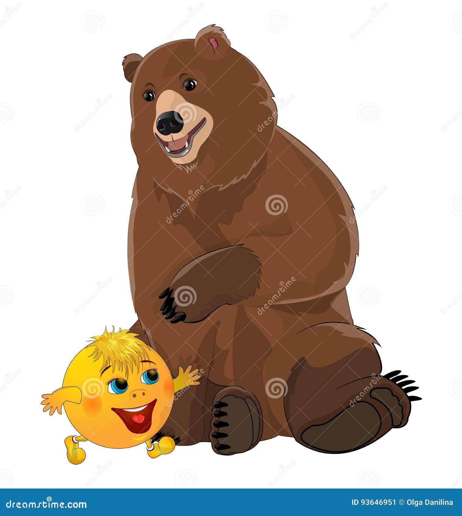 Fairytale Kolobok Round Bun Character. Russian Traditional Fairy Tale ...