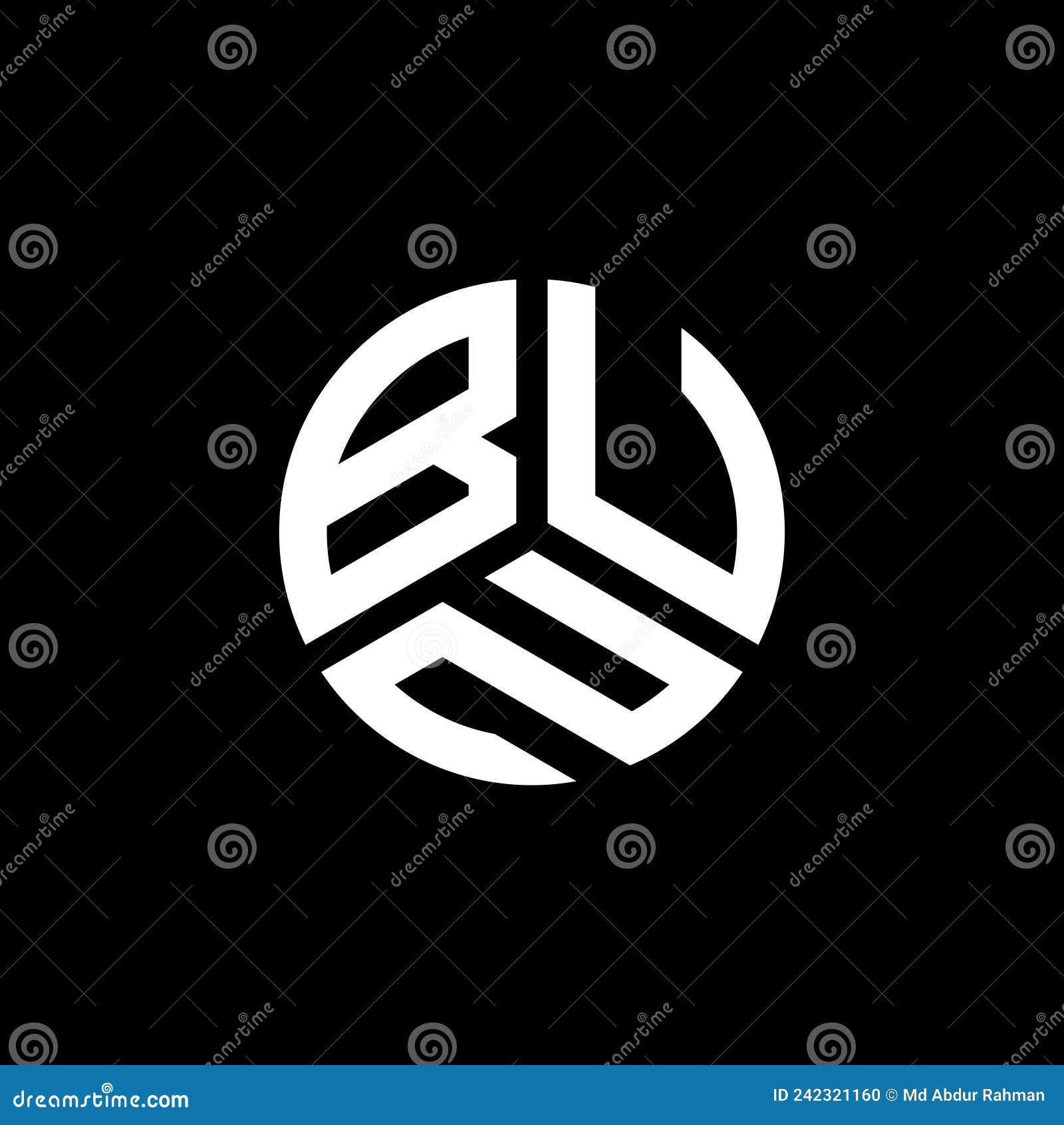 BUN Letter Logo Design on White Background. BUN Creative Initials ...