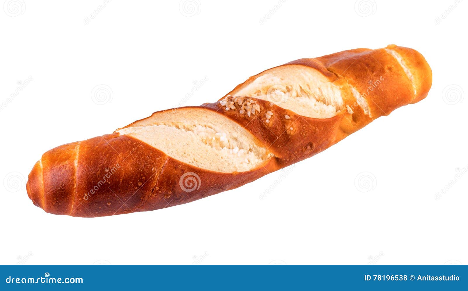 Bun Lye Roll Typical German Bread Isolated White Stock Photos - Free ...