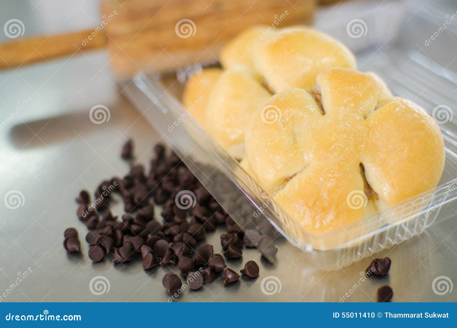 Bun in package stock photo. Image of table, snack, cook - 55011410