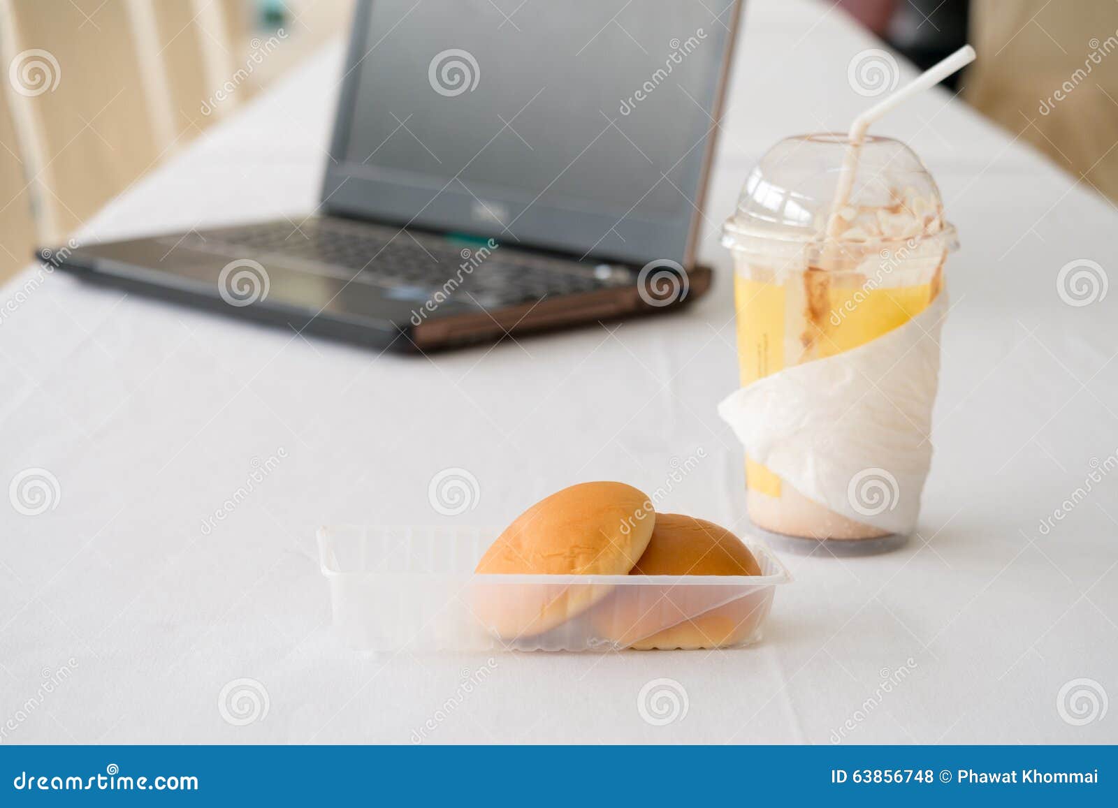 Bun in plastic box stock photo. Image of healthy, brown - 63856748