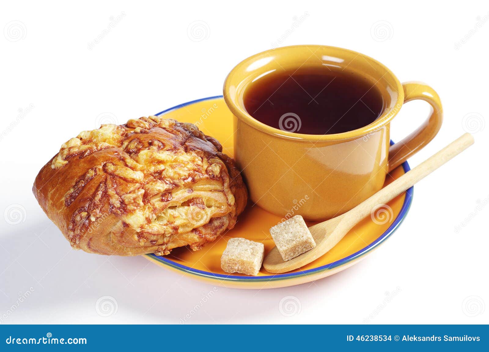 Bun and tea stock photo. Image of cake, cheese, life - 46238534