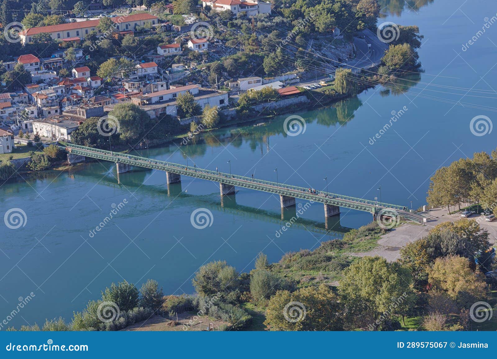 Buna River View from Rozafa Fortress in Shkoder Stock Image - Image of ...