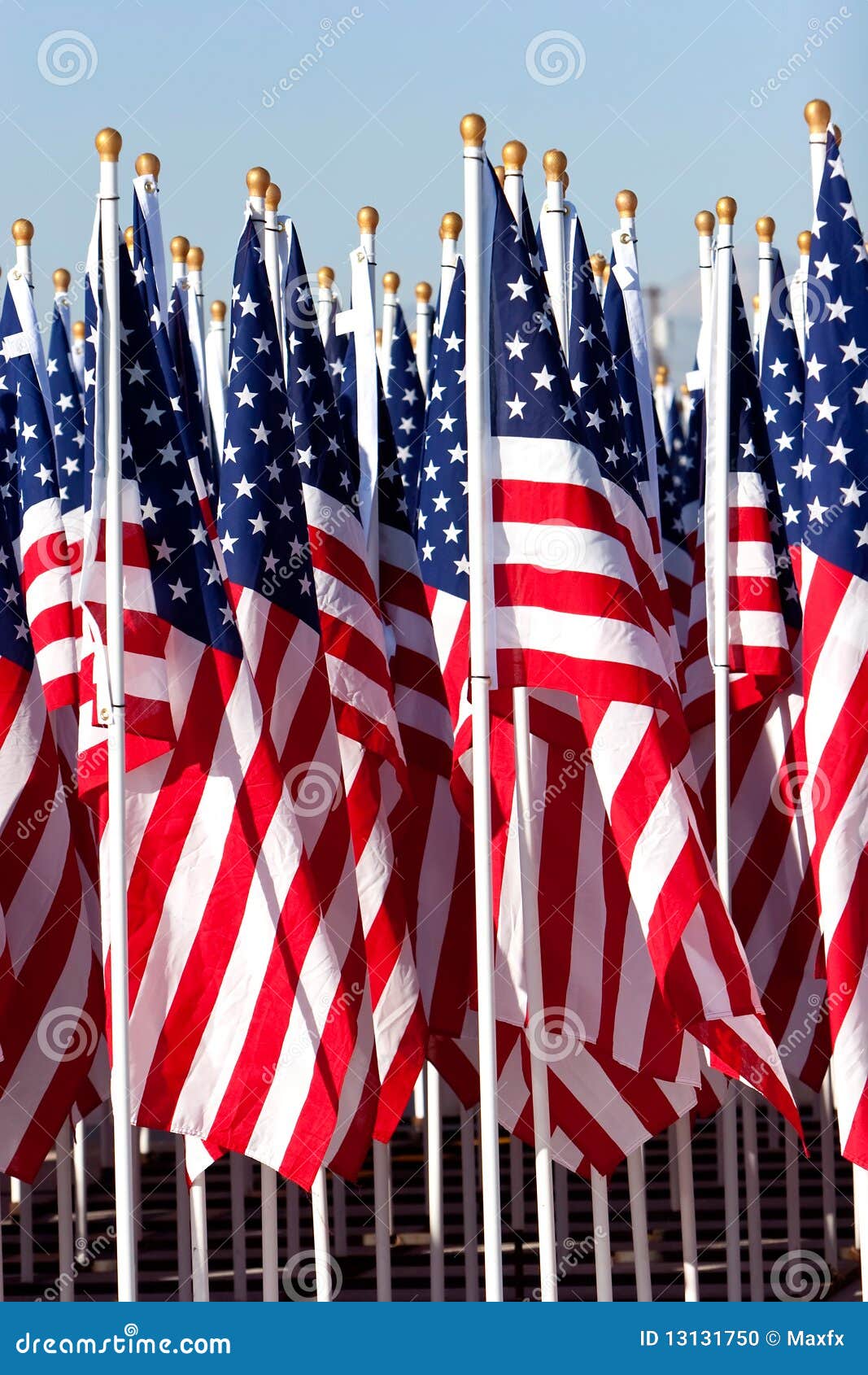 Bunch of American flags stock photo. Image of pole, heritage - 13131750