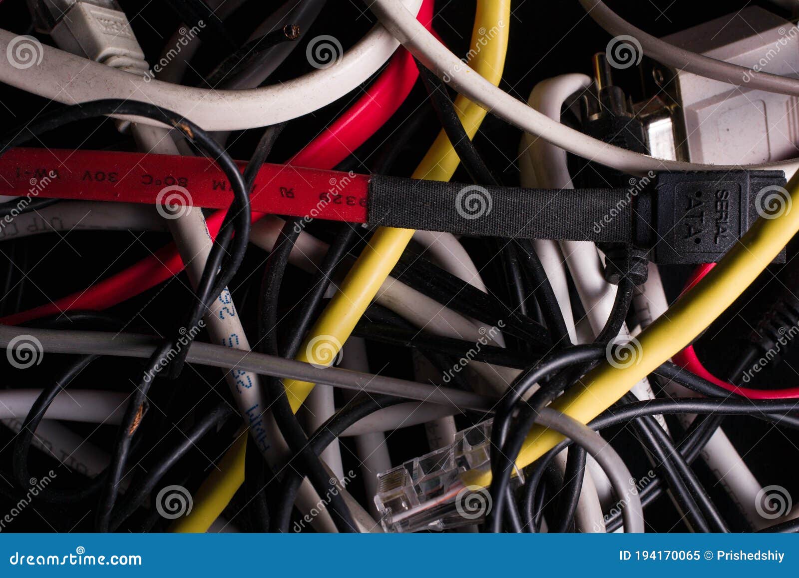 Close Up of a Bunch of Colourful Computer Wires Stock Image - Image of ...