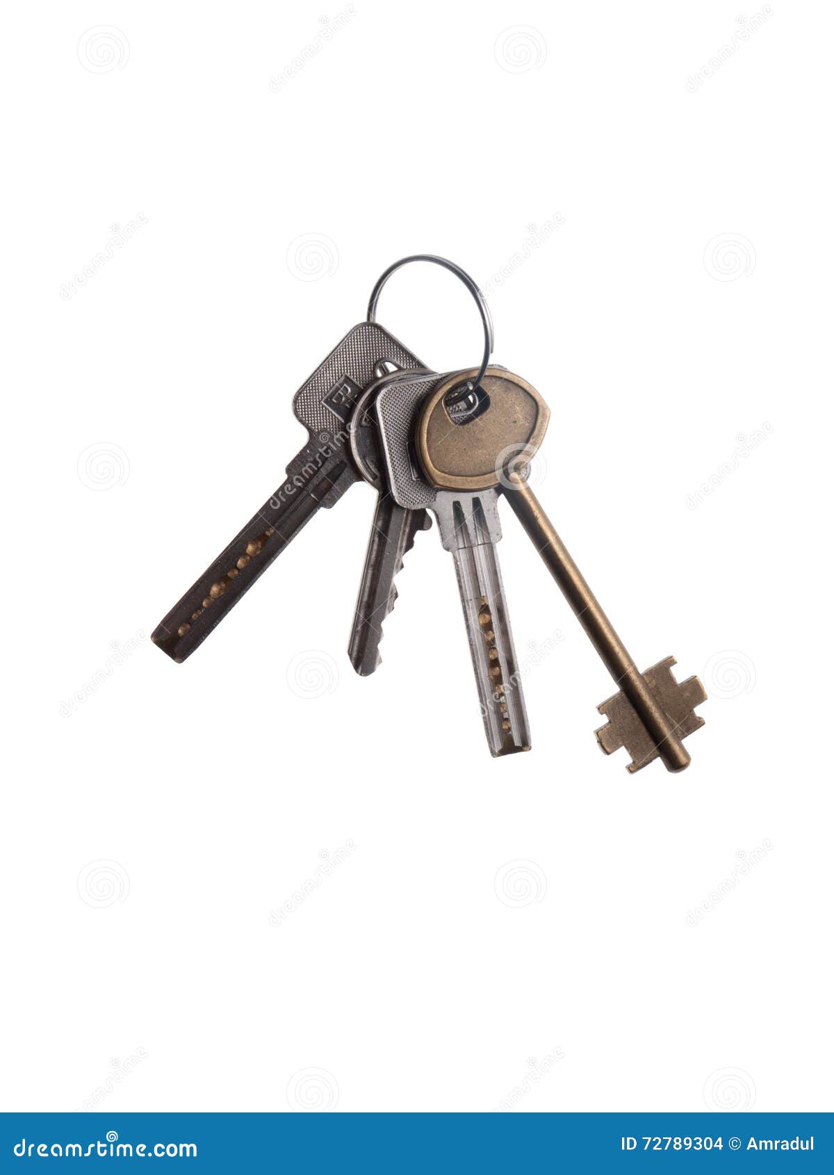 Bunch of Apartment Keys Isolated on White Stock Photo - Image of real ...