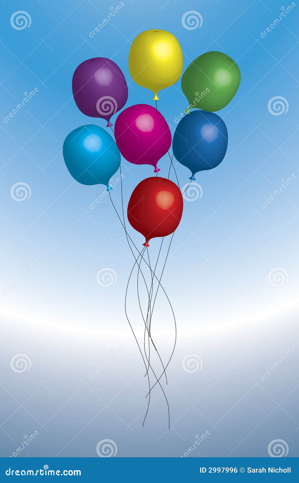Bunch of balloons stock illustration. Illustration of festival - 2997996