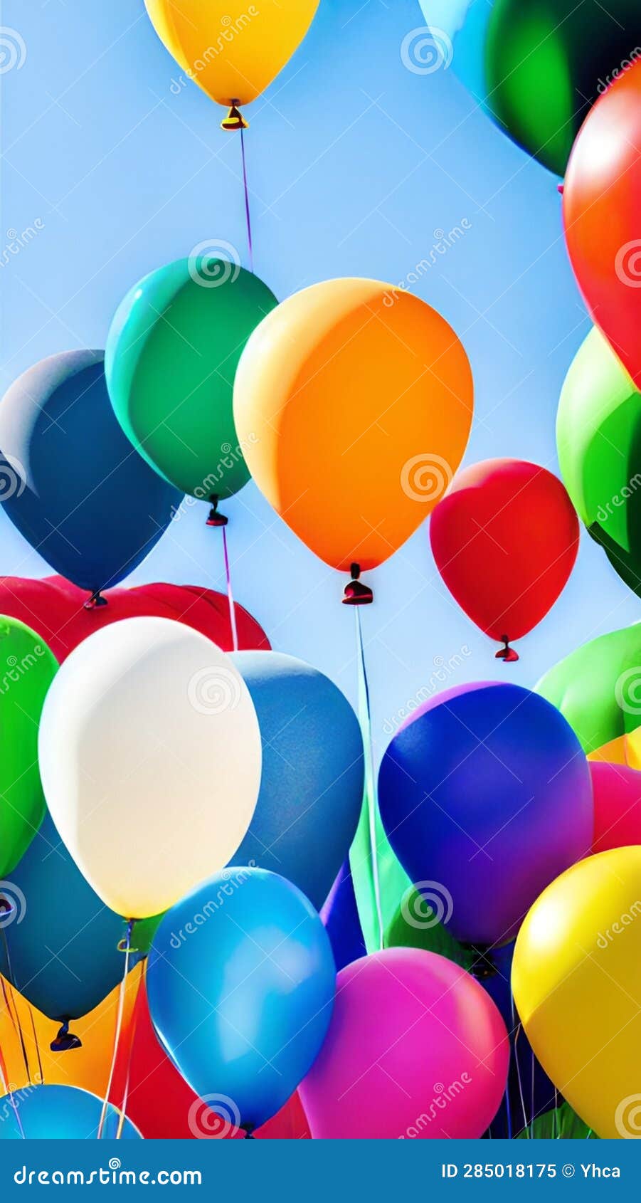 A Bunch of Balloons in Different Colors and Shapes Illustration ...