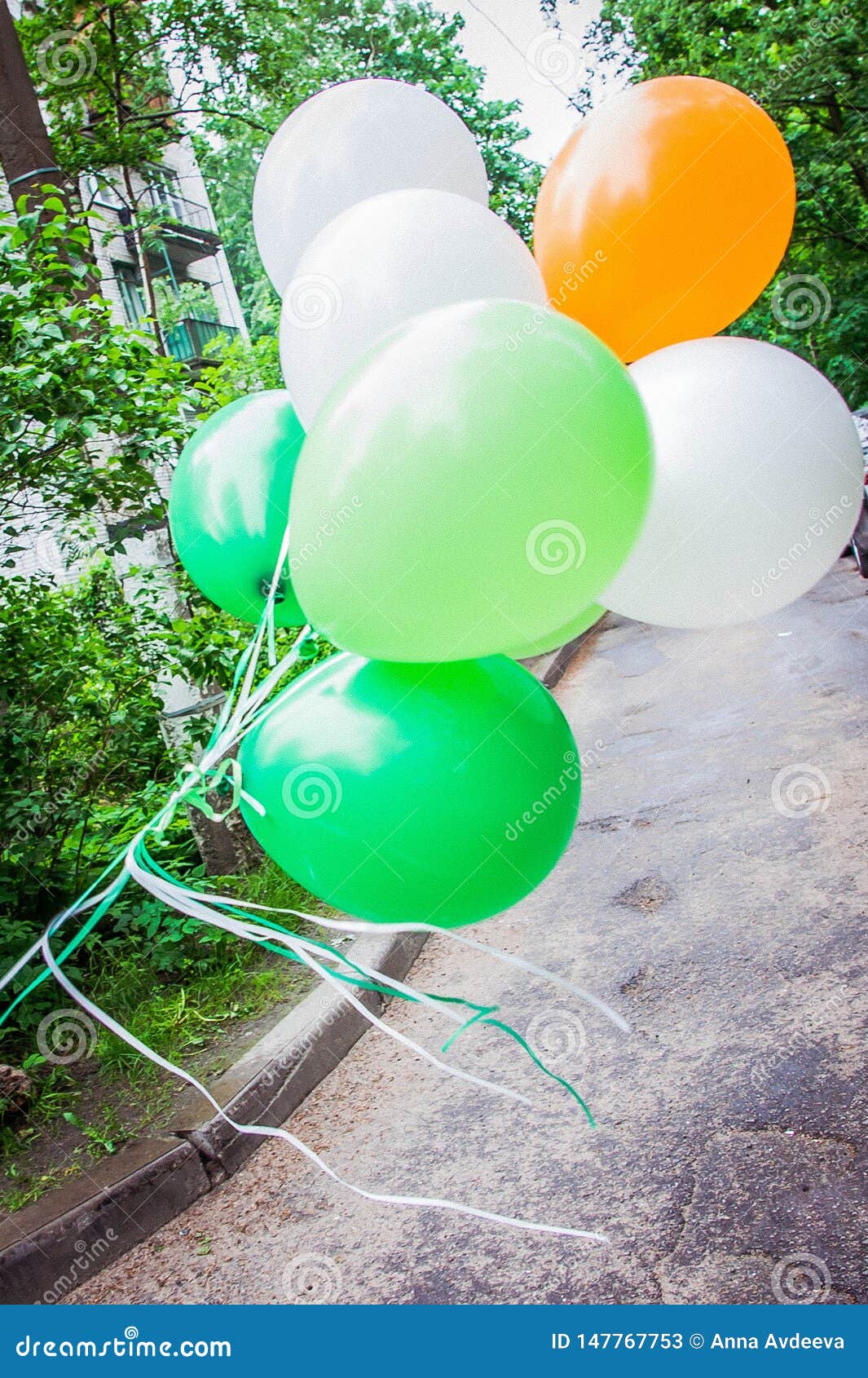 Bunch of Balloons Flying by the Wind Stock Image - Image of feast ...