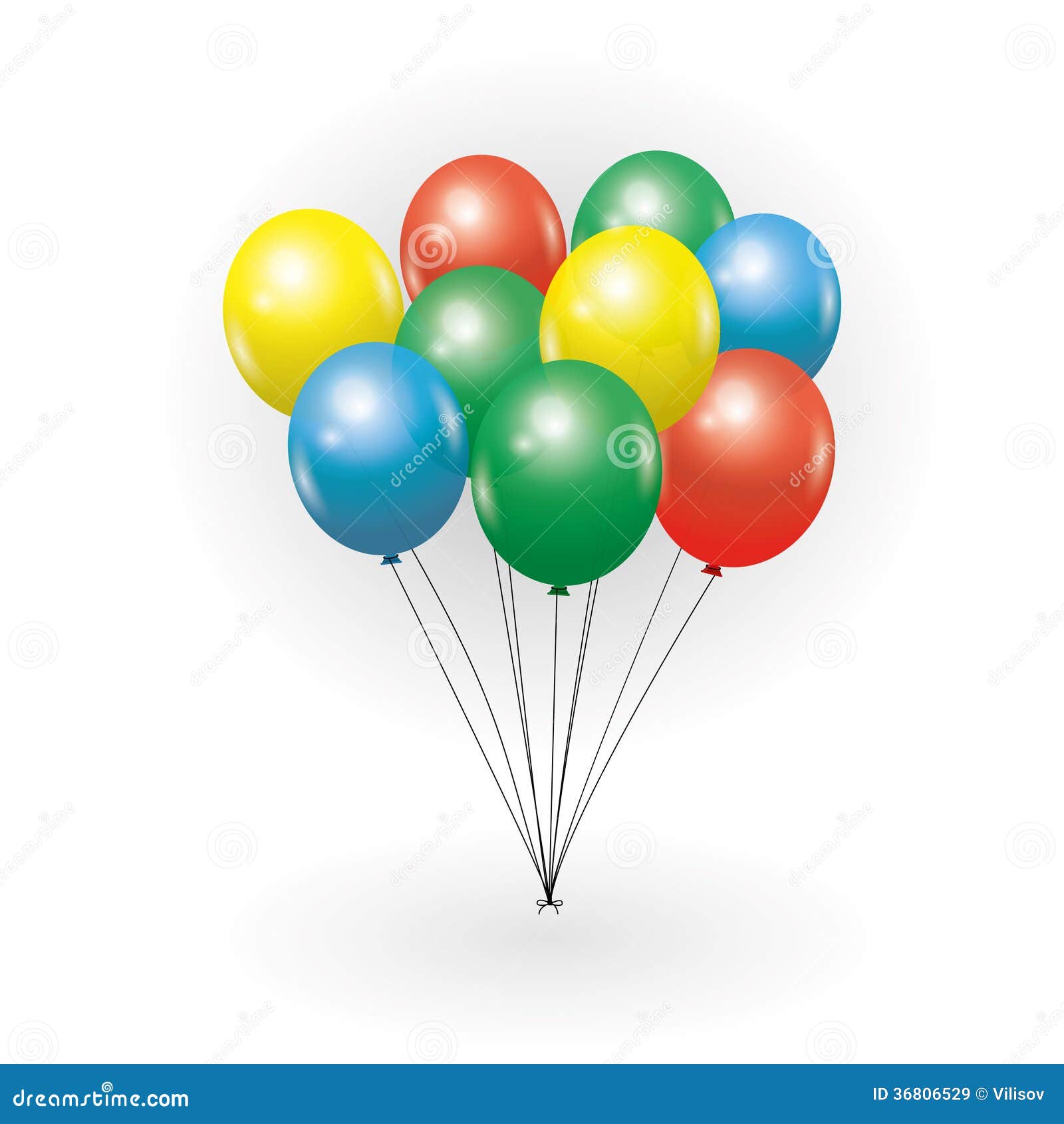Bunch of balloons stock vector. Illustration of bunch - 36806529