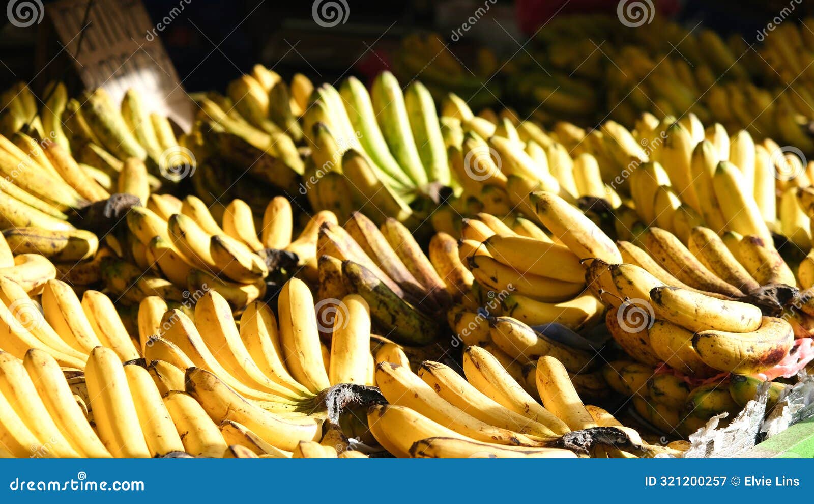 A Bunch of Bananas are Piled Up in a Store Stock Image - Image of ...