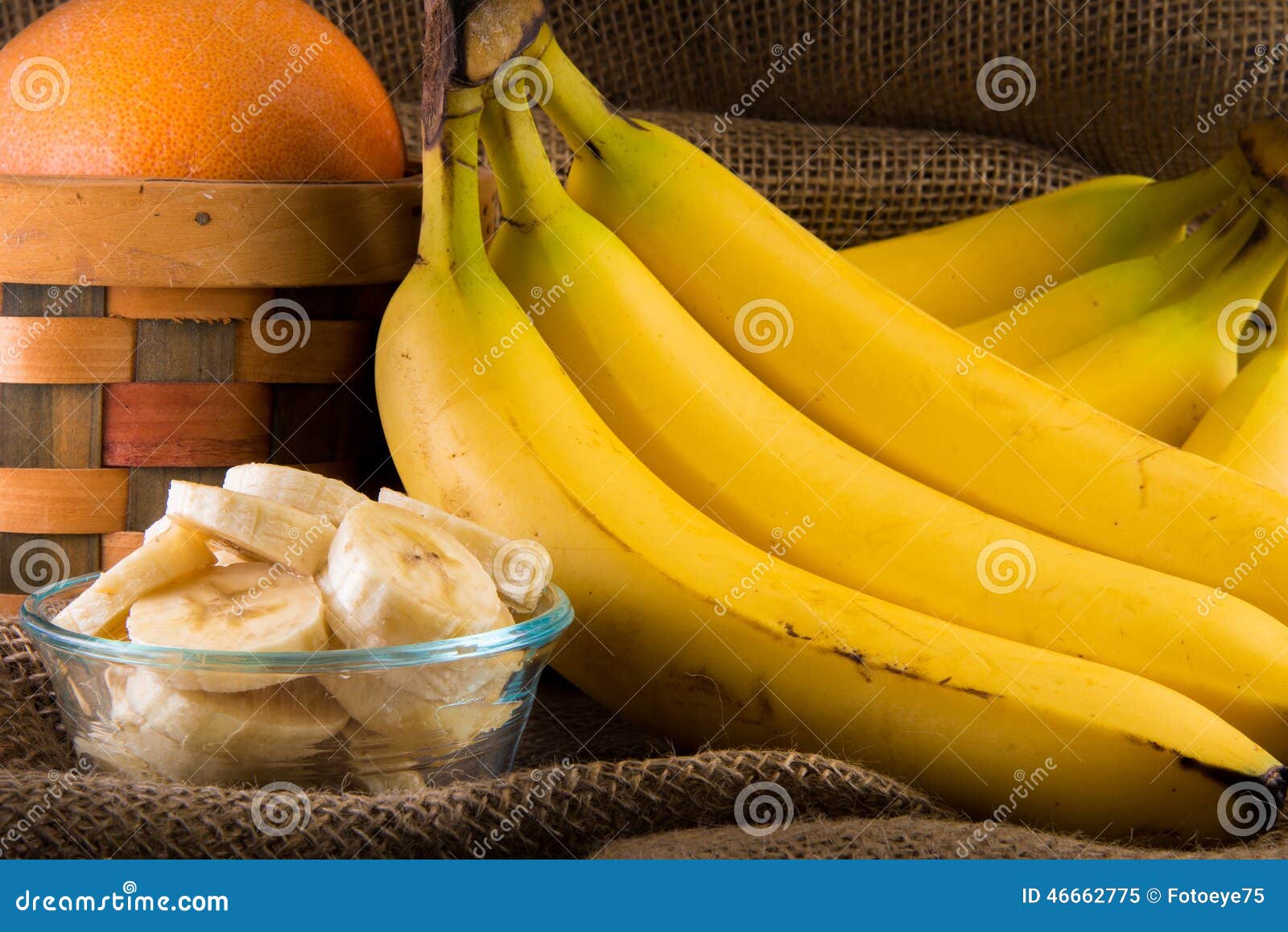 A bunch of bannanas stock image. Image of fiber, edible - 46662775