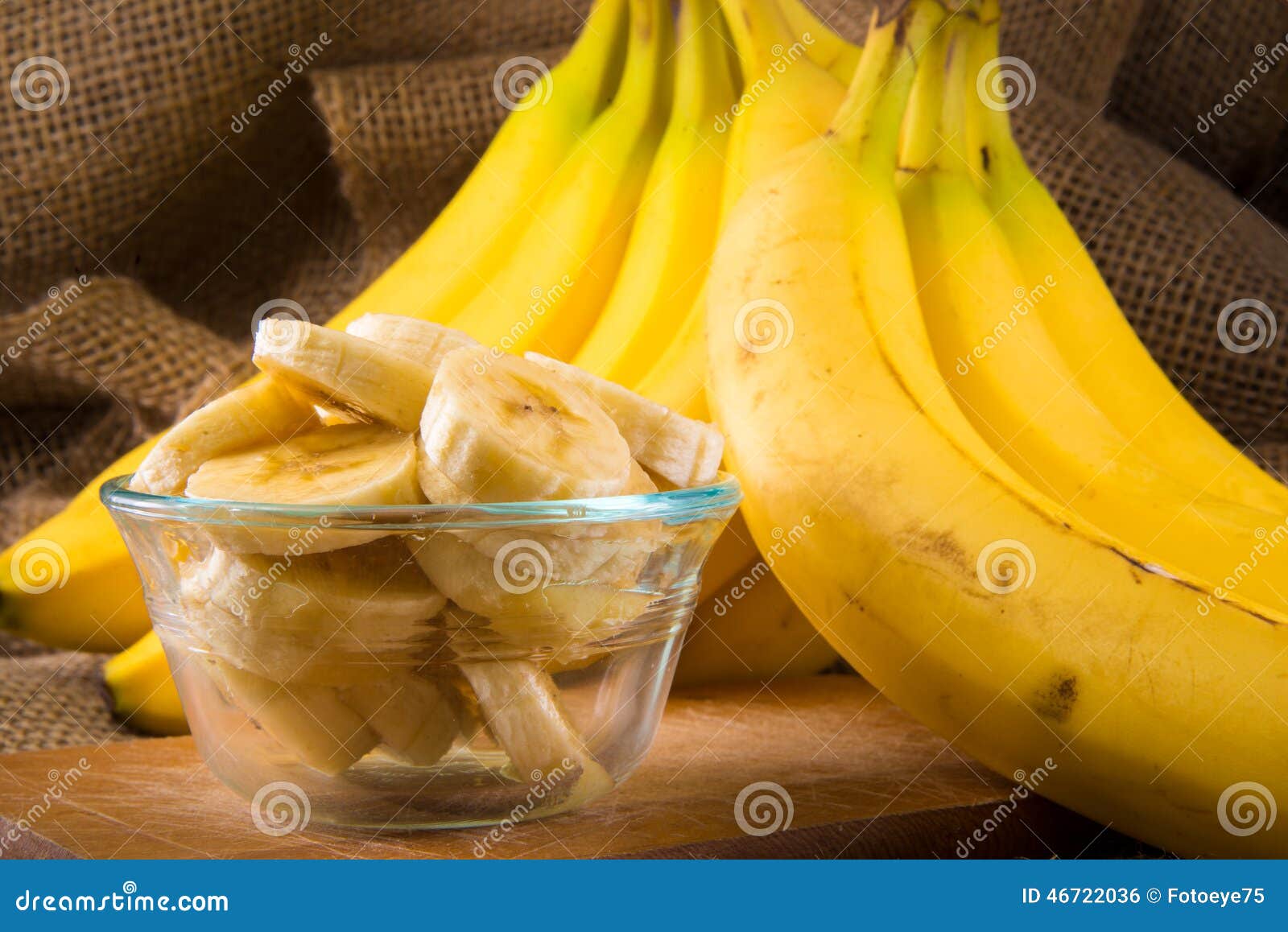 A bunch of bannanas stock photo. Image of diet, curved - 46722036